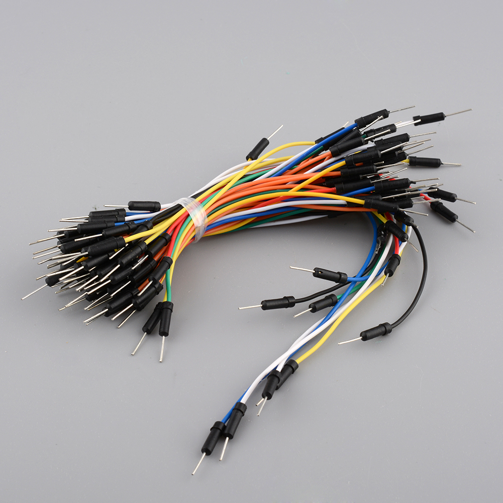 65pcs Male To Male Flexible Breadboard Jumper Cable Leads Wires Kit For