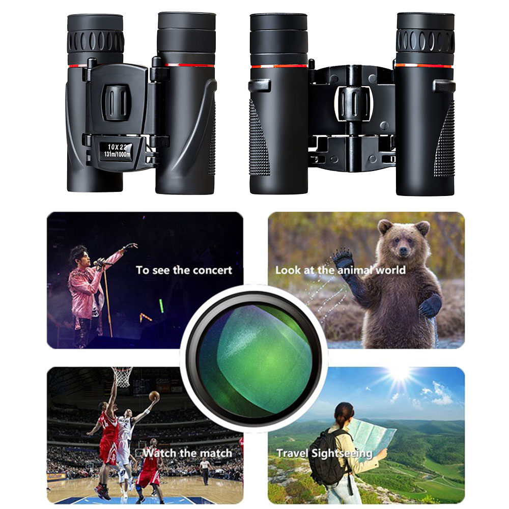 Plastic 10x22 Telescope Binoculars Monoculars Outdoor Miniscope ...